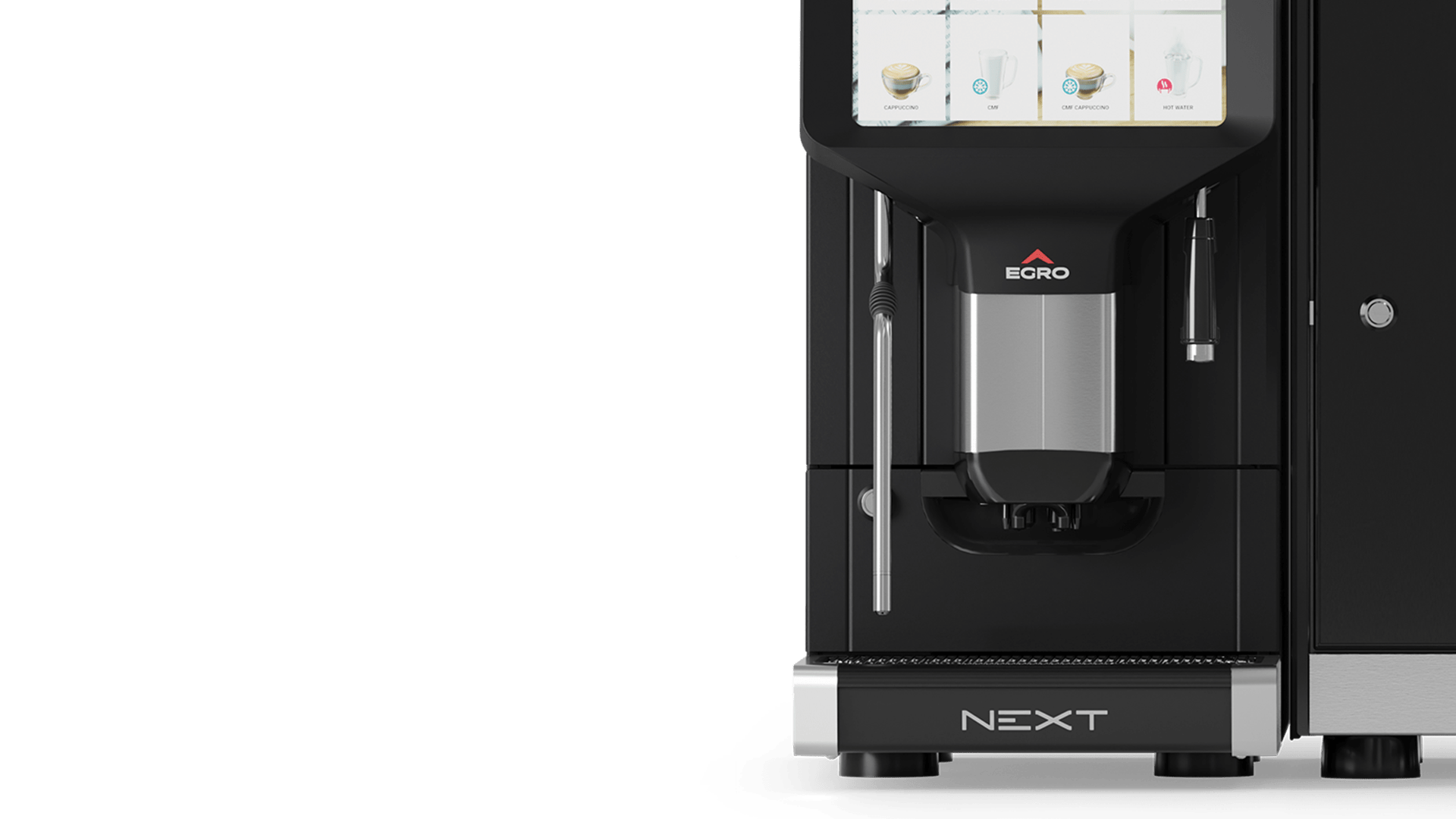 Egro Next X2: coffee machine configuration with refrigerator